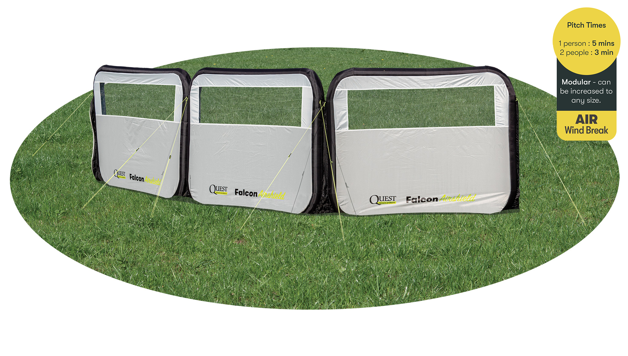 Falcon Air Shield 500 (3 Panels) by Quest - inflatable windbreak